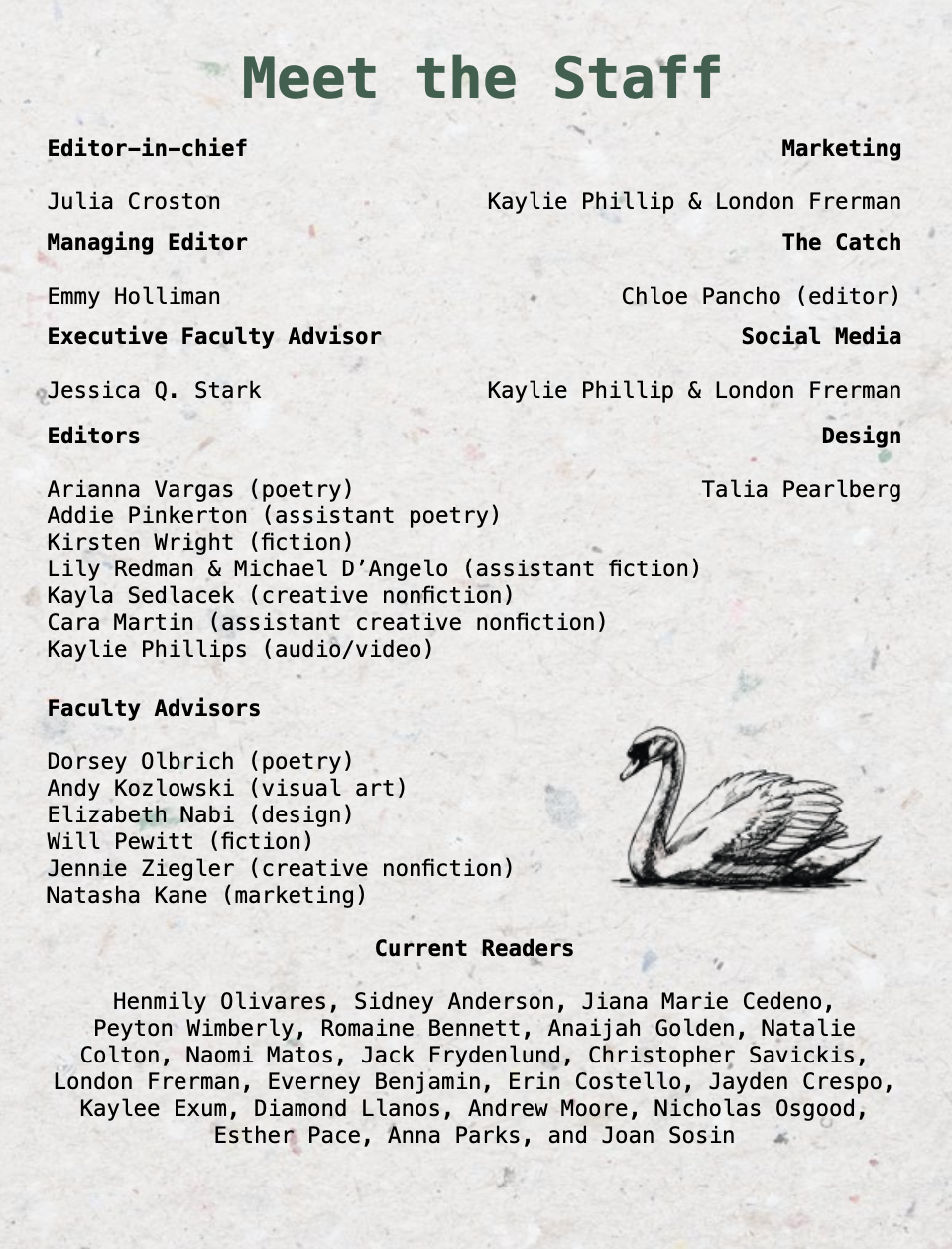 Kismet Table of Contents — The Talon Review